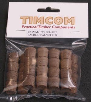 P12BWP Walnut American Black Cross Grain Timber Pellets 12 7mm