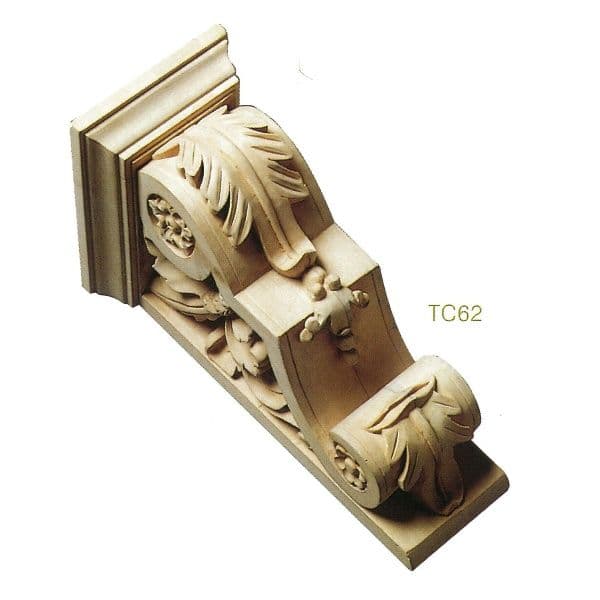TC62 Fretted Leaf Corbel 240 x 100mm max projection 100mm