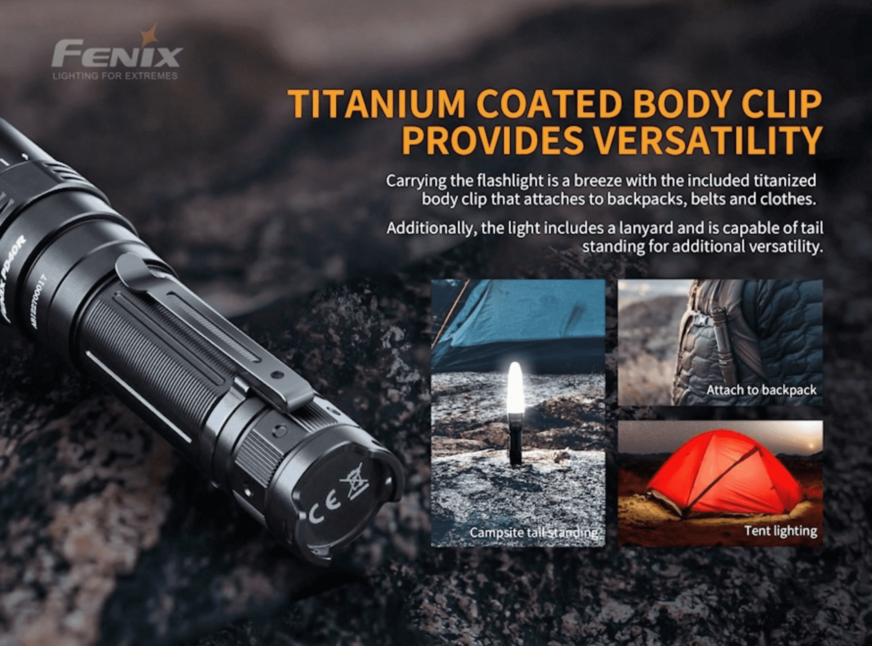 Fenix PD40R V2 0 3000 Lumen Mechanical Rotary Switching Rechargeable ...