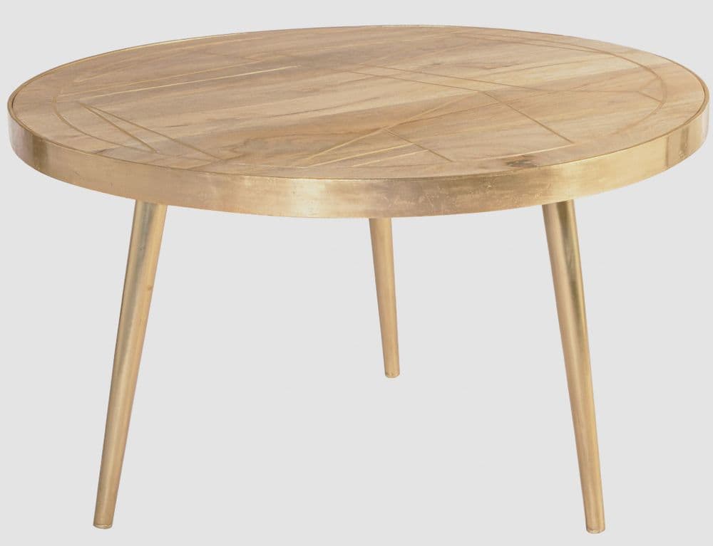 Brecon LIght Mango Wood Round Coffee Table | Round coffee table ...