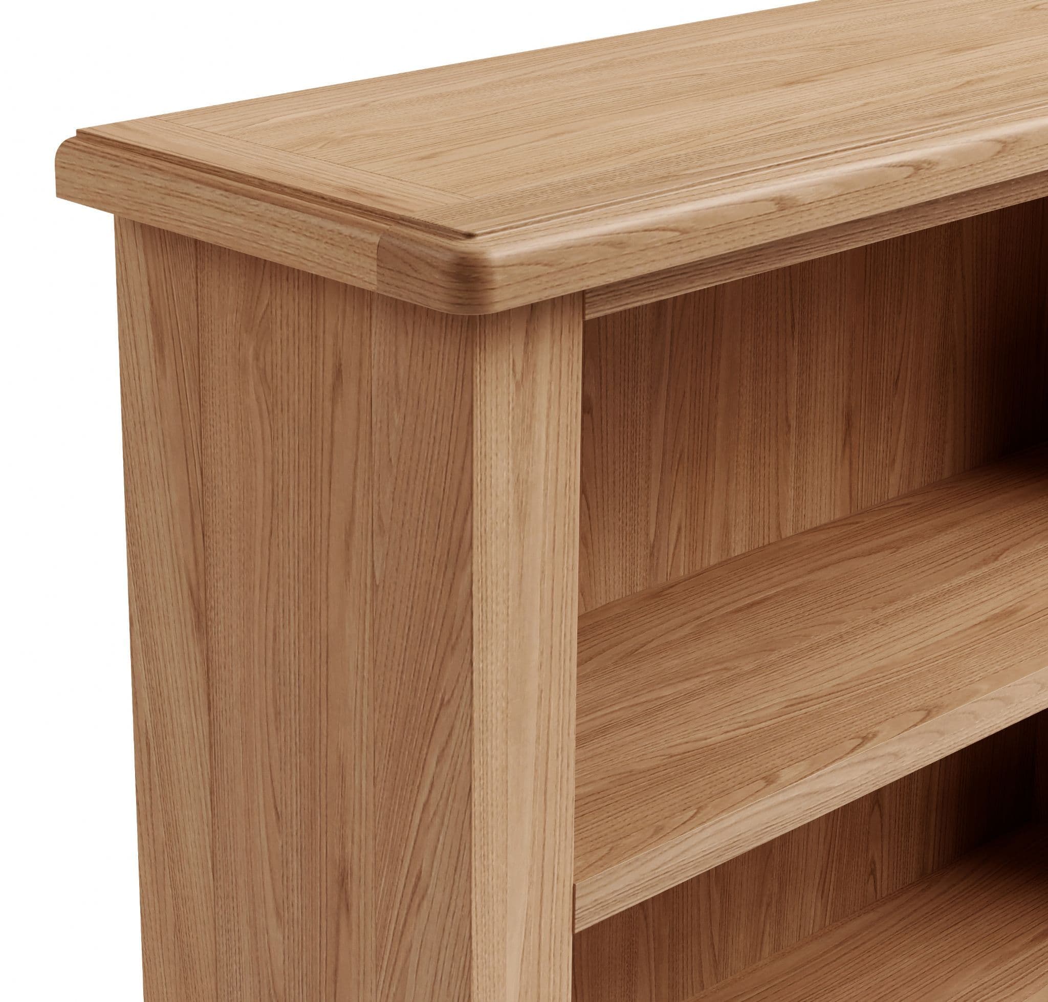 Greenwich Light Oak Small Wide Narrow Bookcase