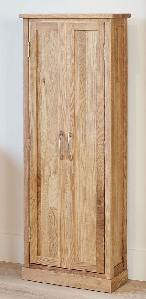 Monaco DVD Storage Cupboard | Solid Wood DVD Unit | Oak Cupboard