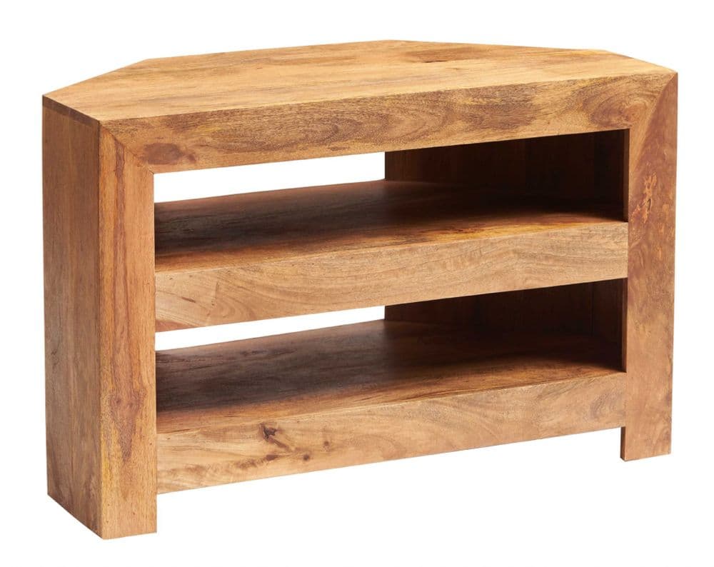 Toko Light Open Corner TV Unit | Open corner TV unit with two media ...