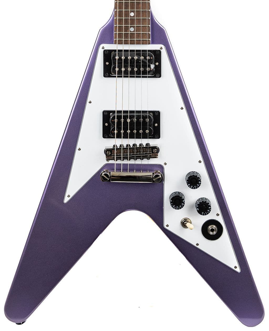 Epiphone Kirk Hammett 1979 Flying V Purple Metallic Inc Case