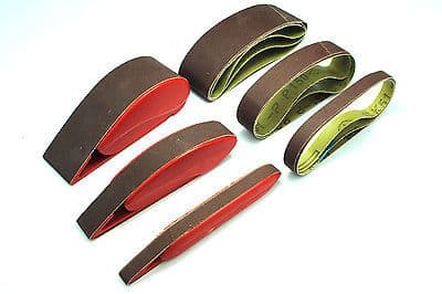 Spring Loaded Finger Sander Set x 3 with Spare Belts Linic UK Made W3200