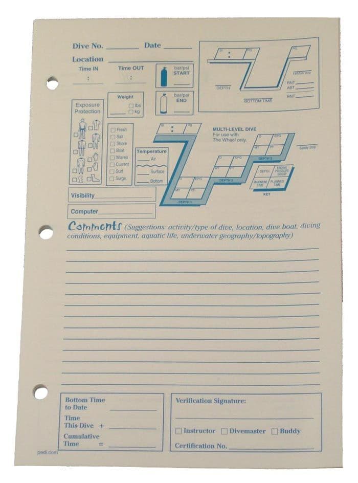 PADI BOOK LOGBOOK LOOSE LEAF