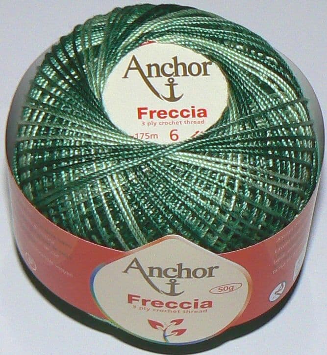 Anchor Freccia Multicolour No 6 Crochet Cotton 9432 Forest