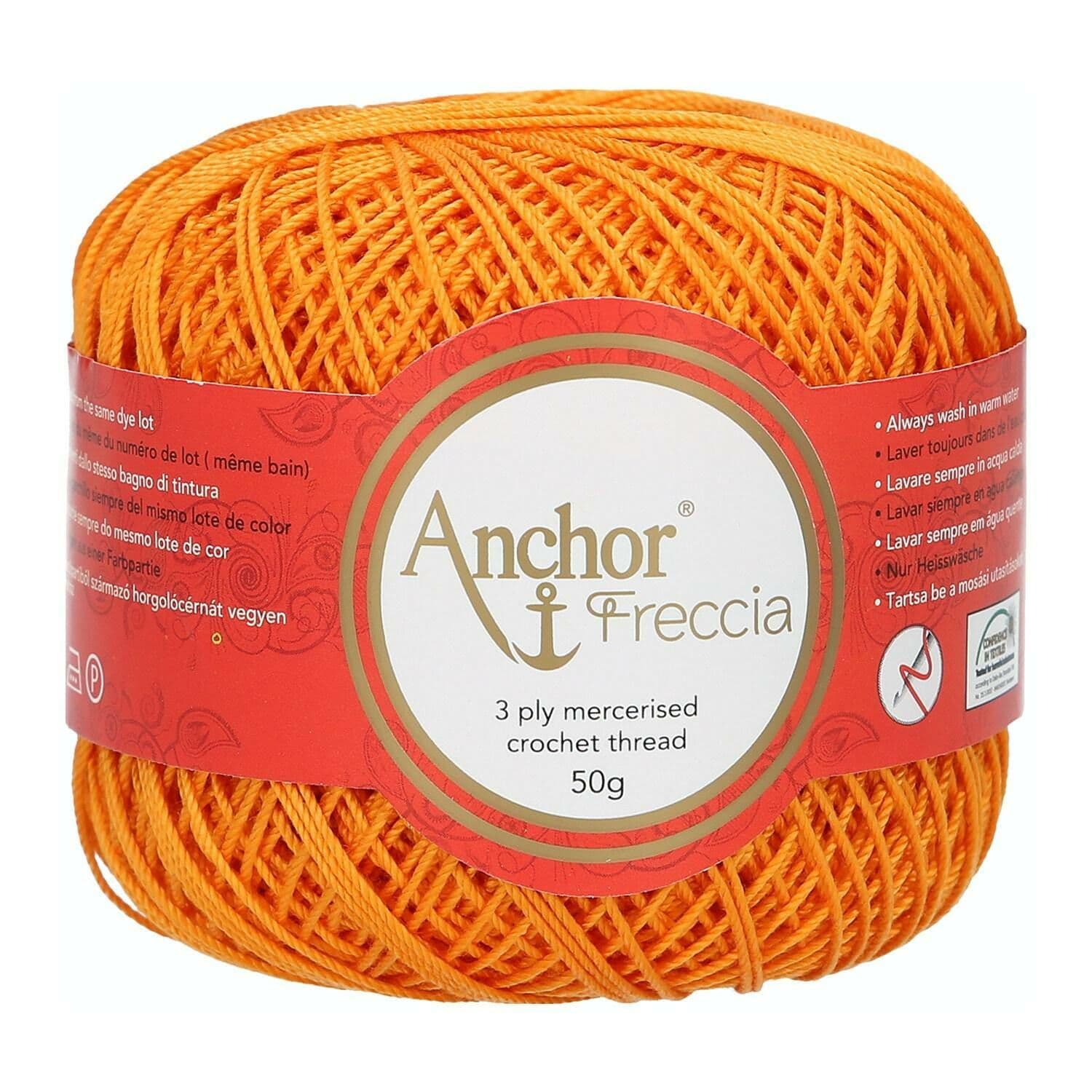 Anchor Freccia No 6 Crochet Cotton 314 Orange