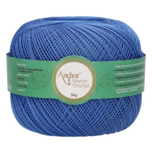 Anchor Mercer No 20 Crochet Cotton 131 Blue