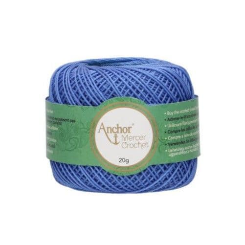 Anchor Mercer No 40 Crochet Cotton 131 Blue 20g