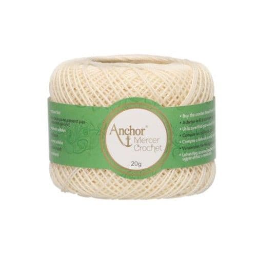 Anchor Mercer No 80 Crochet Cotton 926 Cream 20g