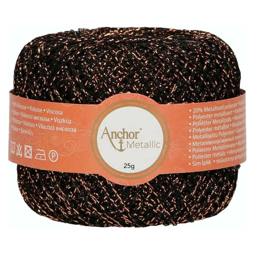 Anchor Metallic Crochet Thread No 5 - 316 Bronze DISCONTINUED