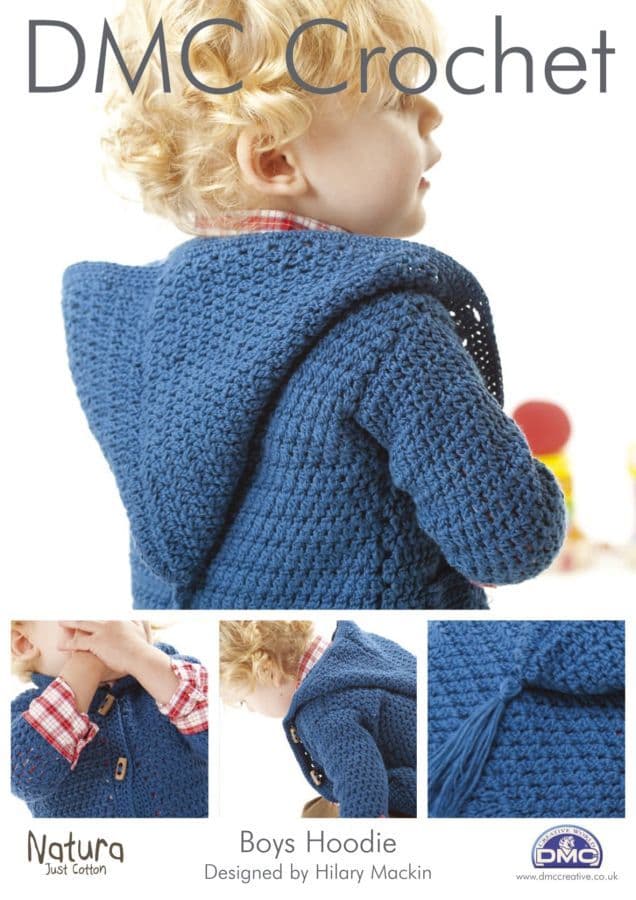 DMC Boys Hoodie Crochet Pattern 14890L/2