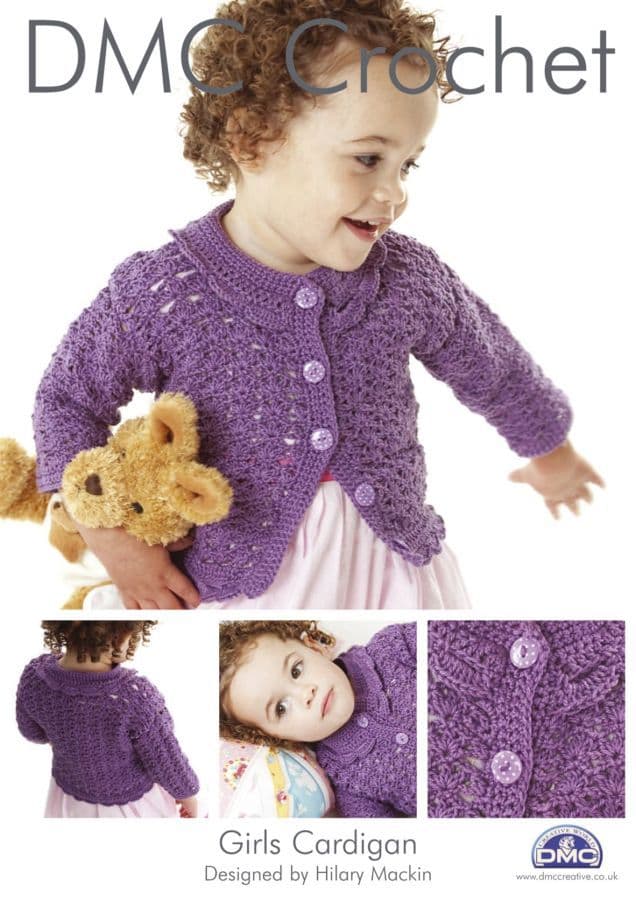 DMC Girls Cardigan Crochet Pattern 14889L/2