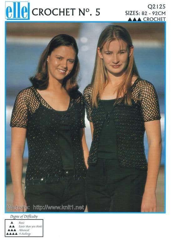 Elle Crochet Jackets Pattern 2125