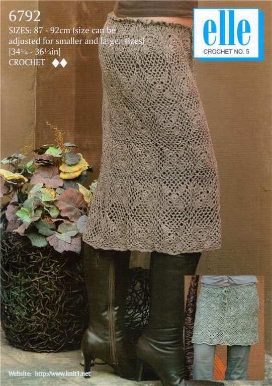 Elle Crochet No 5 Skirts Pattern 6792