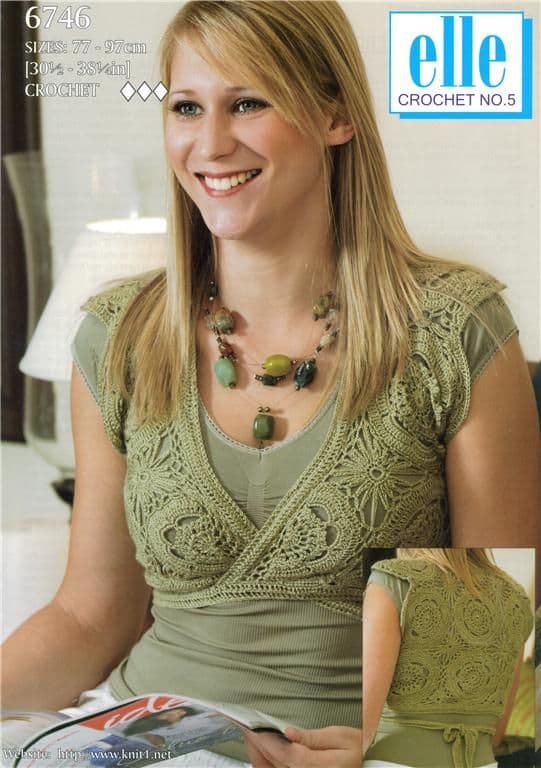 Elle Sleeveless BOLERO Crochet Pattern 6746