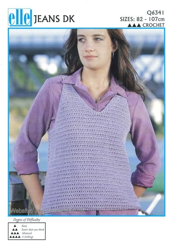 ELLE Vest Top DK Crochet Pattern 6341