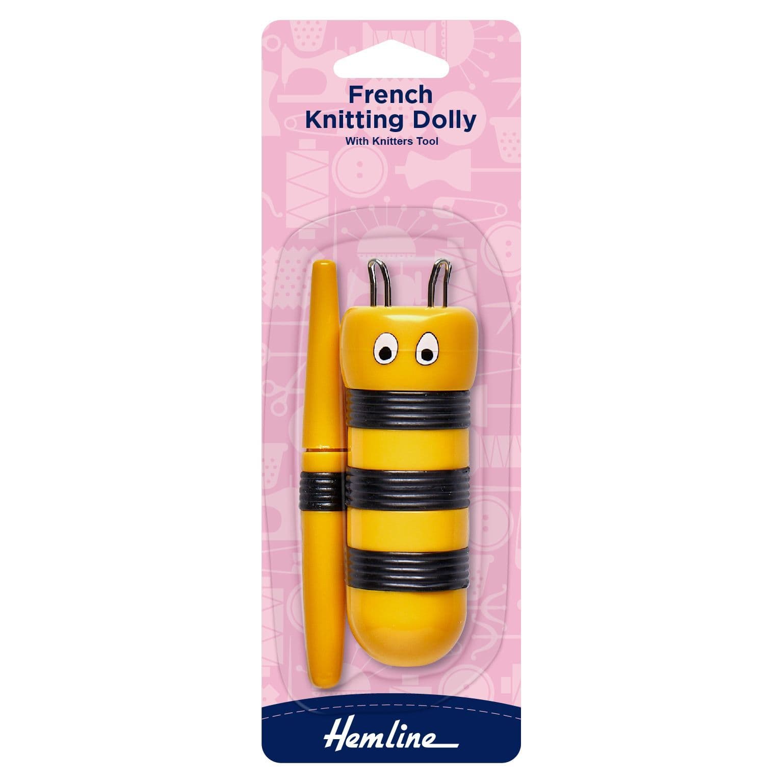 French Knitting Dolly Bee with Tool