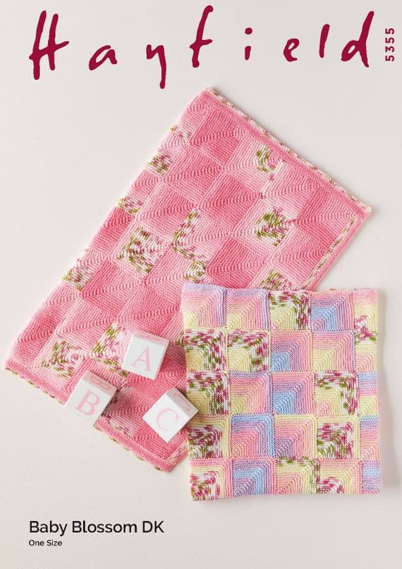 Hayfield Baby Blossom DK 5355 Blankets Knitting Pattern