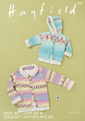Hayfield Baby Blossom DK Jackets Knitting Pattern 4845