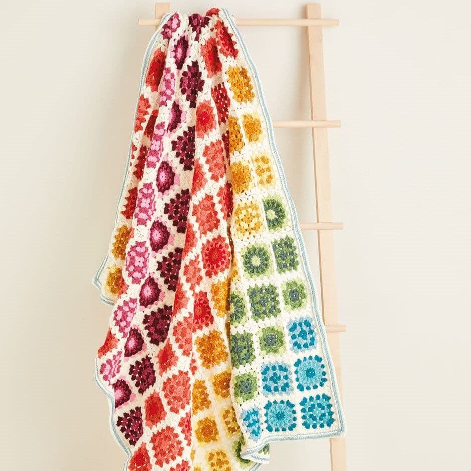 Hayfield Bonus DK 10119 Granny Square Blanket Crochet Pattern
