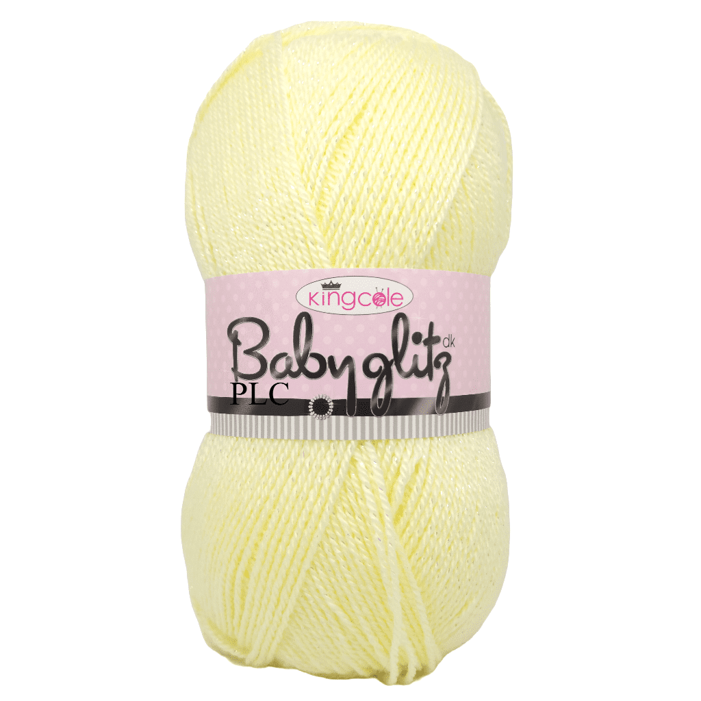 King Cole Baby Glitz DK Yarn 101 Lemon
