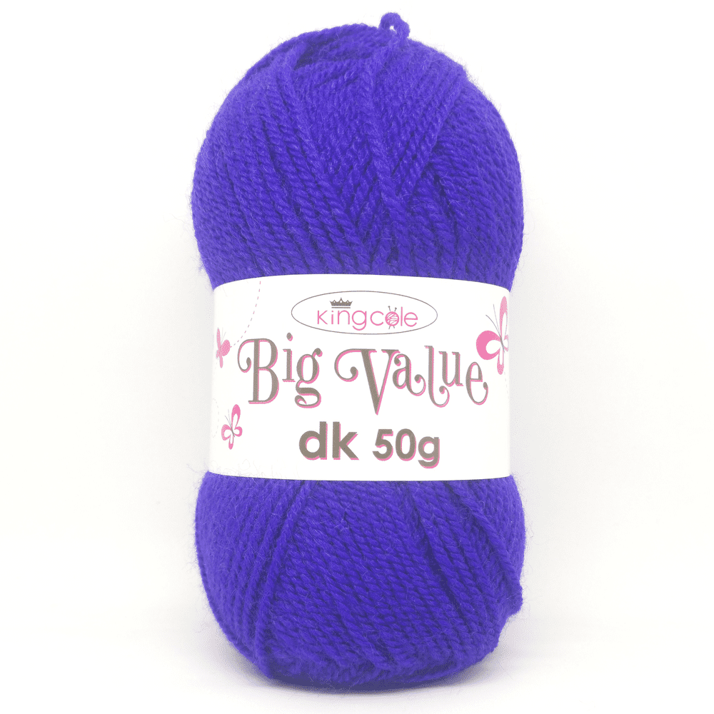 King Cole Big Value dk 50g Yarn 4039 Purple