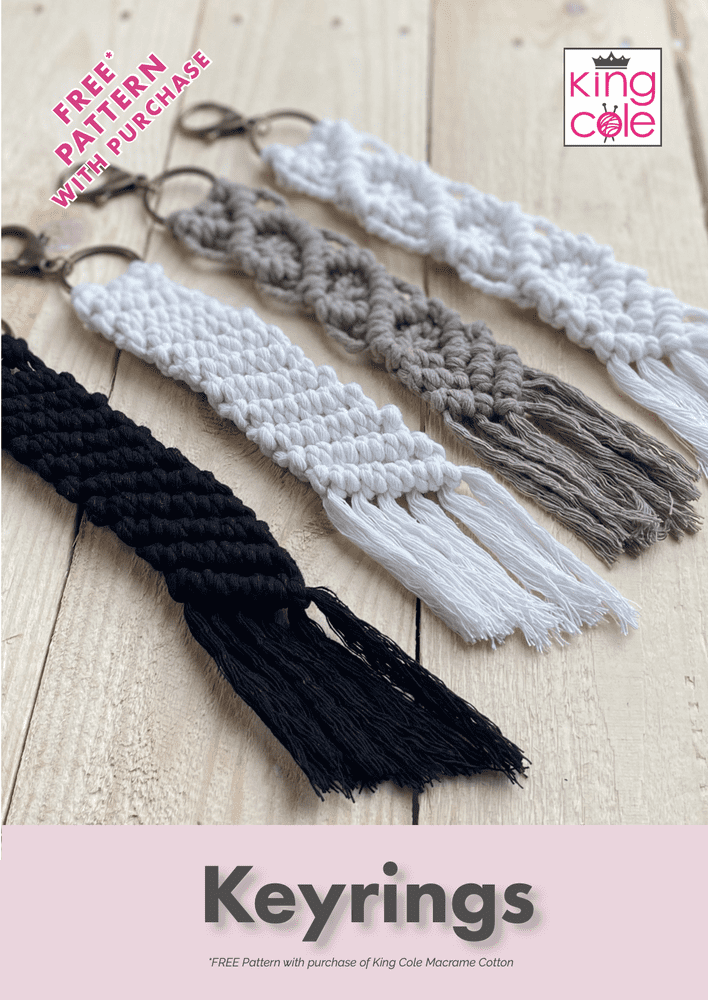 King Cole Macrame Keyrings FREE Pattern