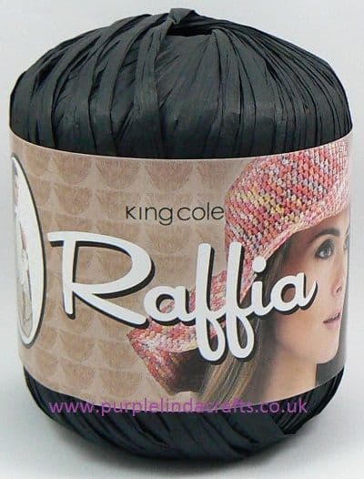 King Cole RAFFIA Yarn 1455 Black DISCONTINUED