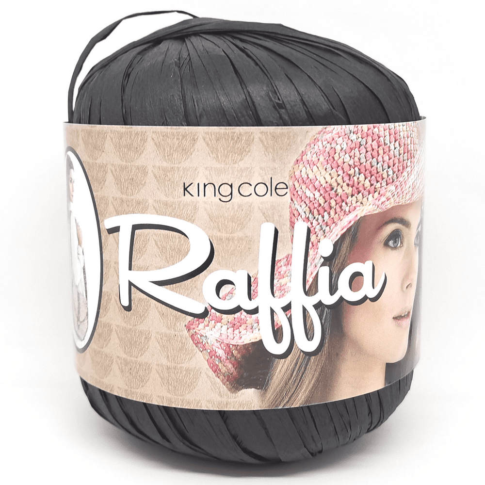 King Cole RAFFIA Yarn 1455 Black DISCONTINUED
