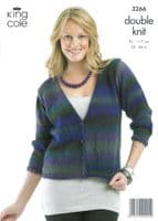 King Cole Riot DK Cardigans Knitting Pattern 3266