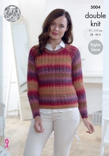 King Cole Riot DK Sweaters Knitting Pattern 5004