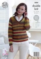 King Cole Riot DK Sweaters Knitting Pattern 5004