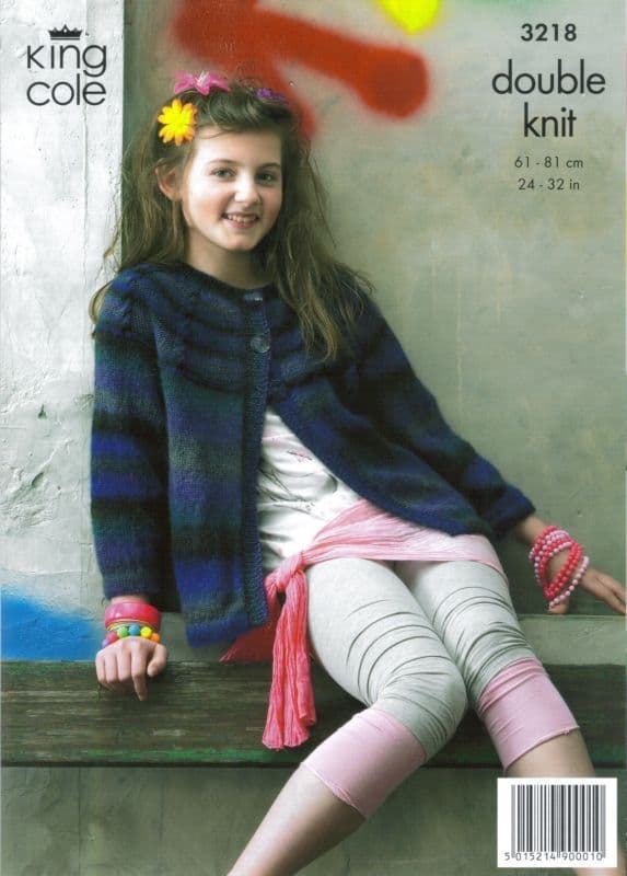 King Cole Riot Jacket Smock Top Knitting Pattern 3218