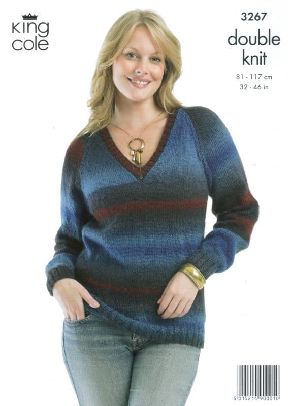 King Cole Riot Sweater Cardigan Knitting Pattern 3267