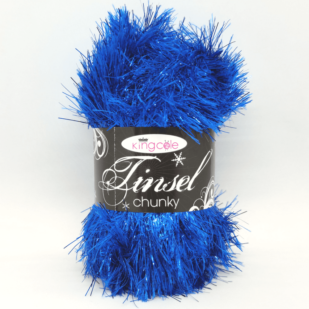 King Cole Tinsel Chunky Yarn 217 Royal Blue