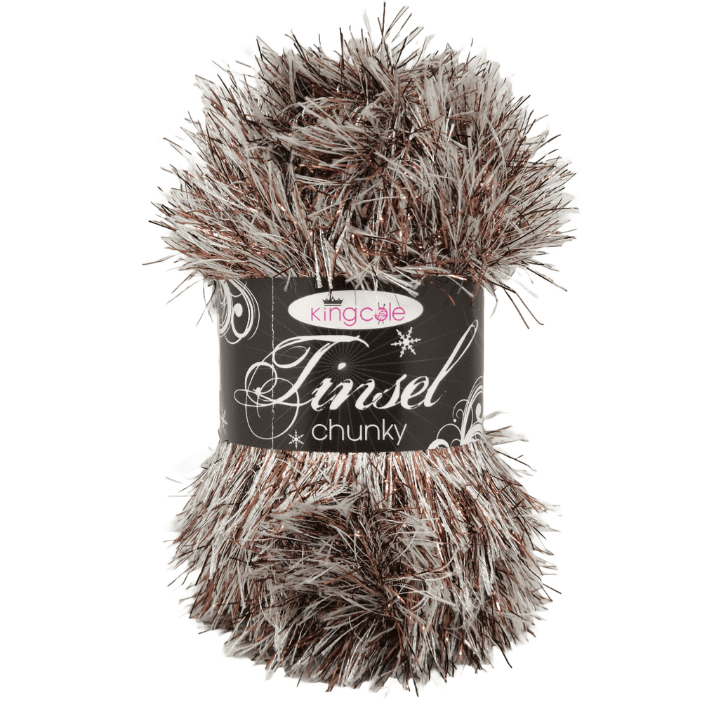 King Cole Tinsel Chunky Yarn 3900 Coffee
