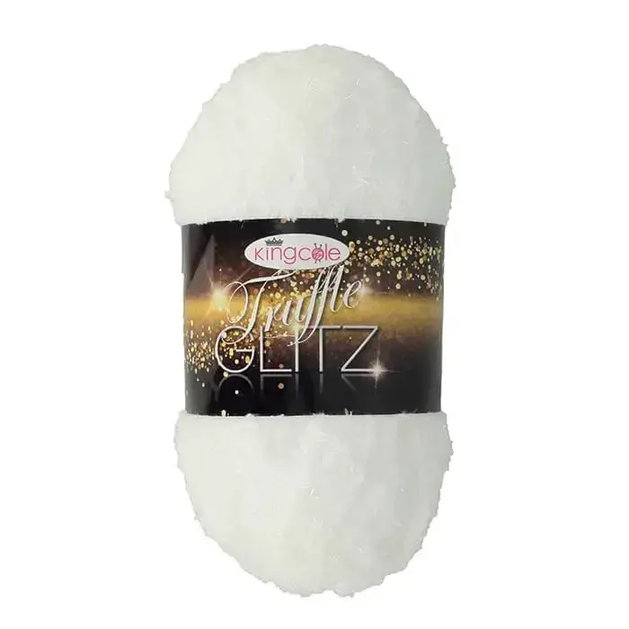 King Cole Truffle Glitz Yarn 5420 Snow White