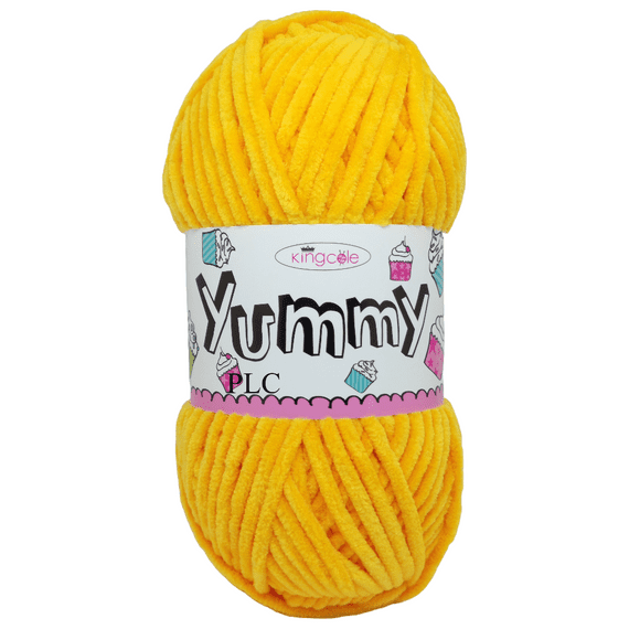 King Cole Yummy Chenille Baby Yarn 4752 Easter Yellow