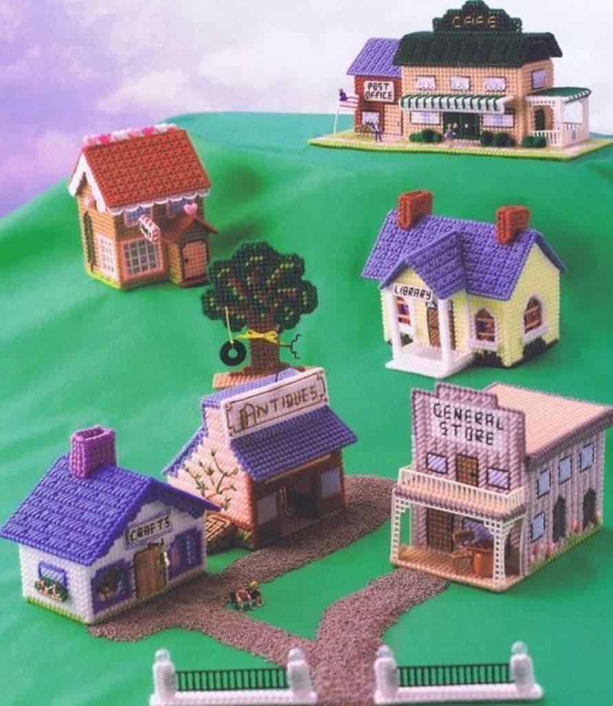 Needlecraft Hometown Villages Plastic Canvas Book 847511
