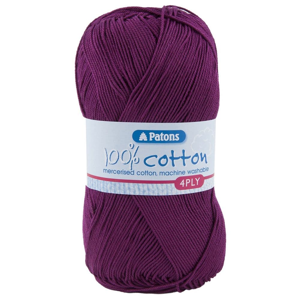 Patons 100 Cotton 4ply Yarn 1742 Deep Fuchsia