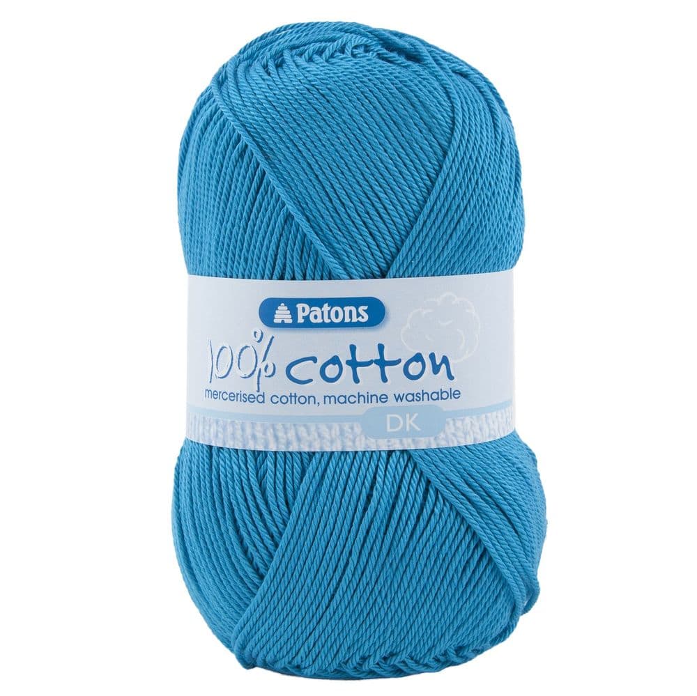 Patons 100 Cotton DK Yarn 2749 Peacock Blue