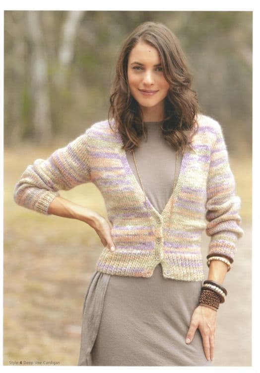 Patons Eco Wool Chunky Cardigan Sweater Knitting Pattern 3743
