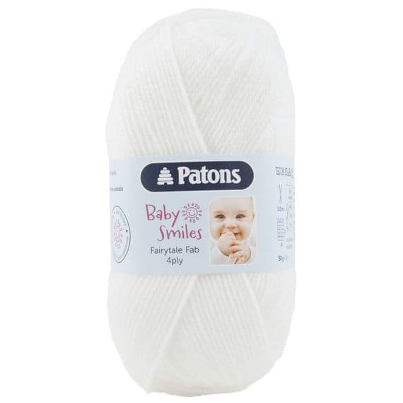 Patons Fairytale Fab 4 Ply Yarn 1001 White