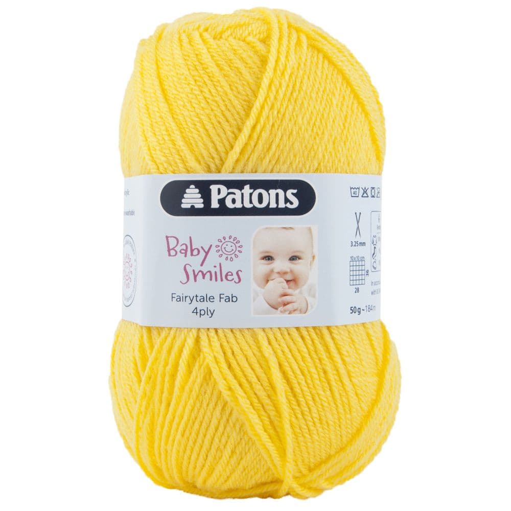 Patons Fairytale Fab 4 Ply Yarn 1022 Sundance Yellow