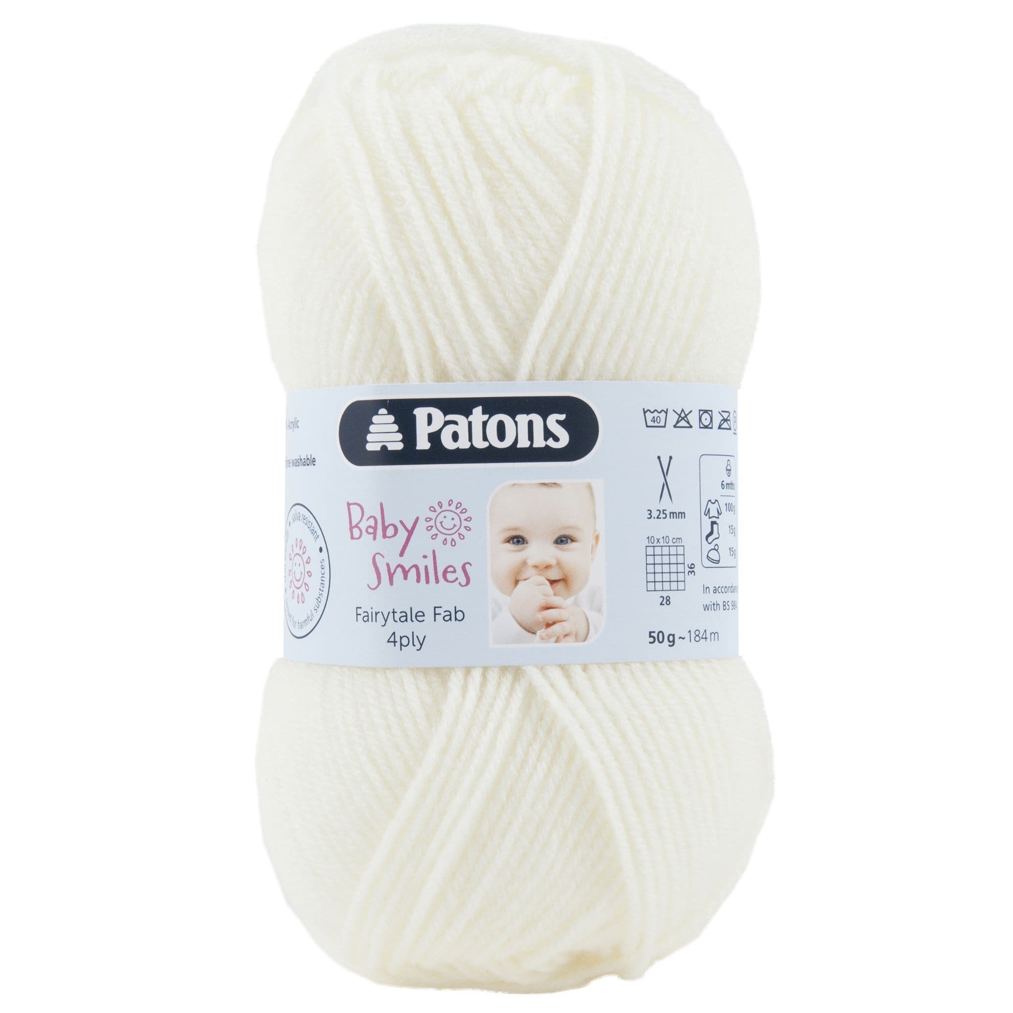 Patons Fairytale Fab 4ply 01002 Natural Baby Yarn