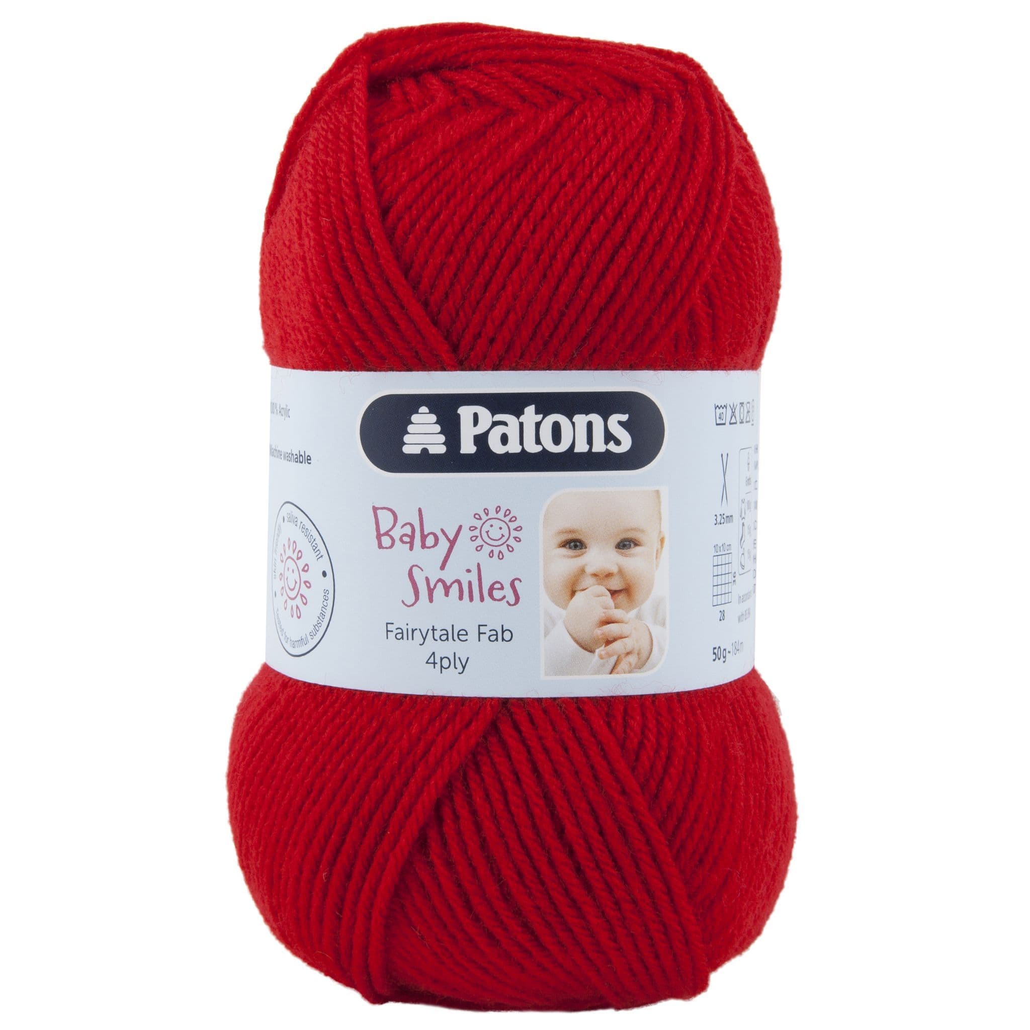 Patons Fairytale Fab 4ply 01030 Red Baby Yarn