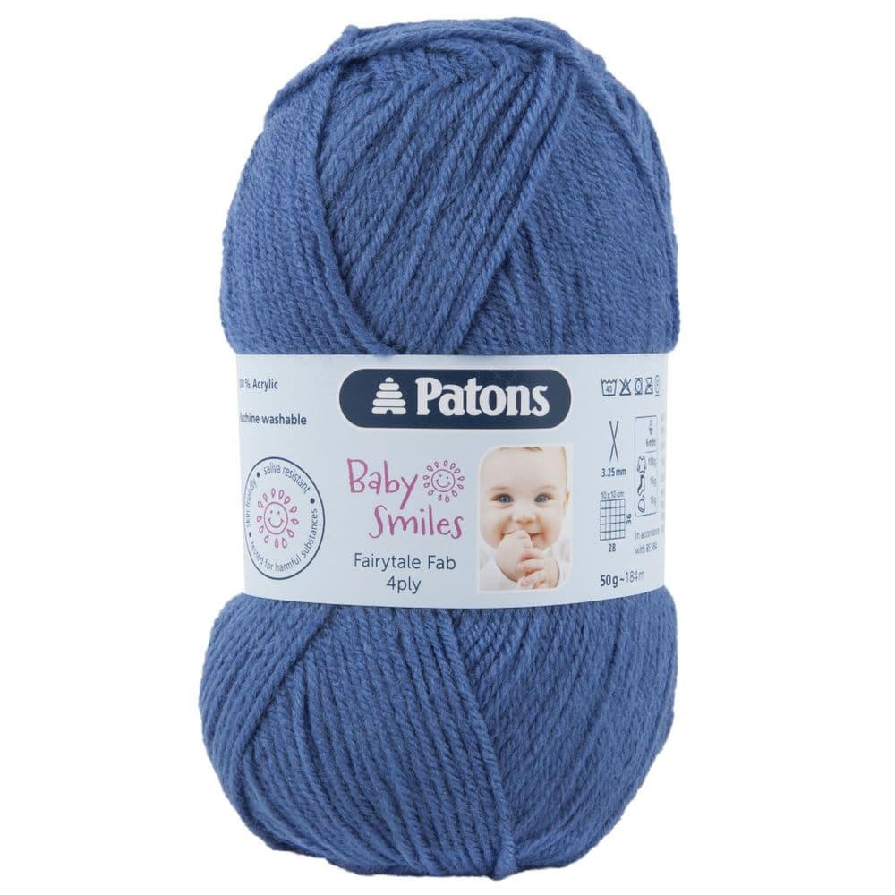 Patons Fairytale Fab 4ply 01052 Denim Blue Baby Yarn