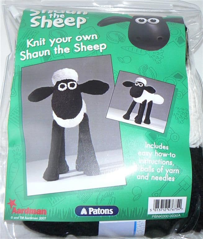 Patons SHAUN the SHEEP Knitting Kit - Pattern Yarn & Needles